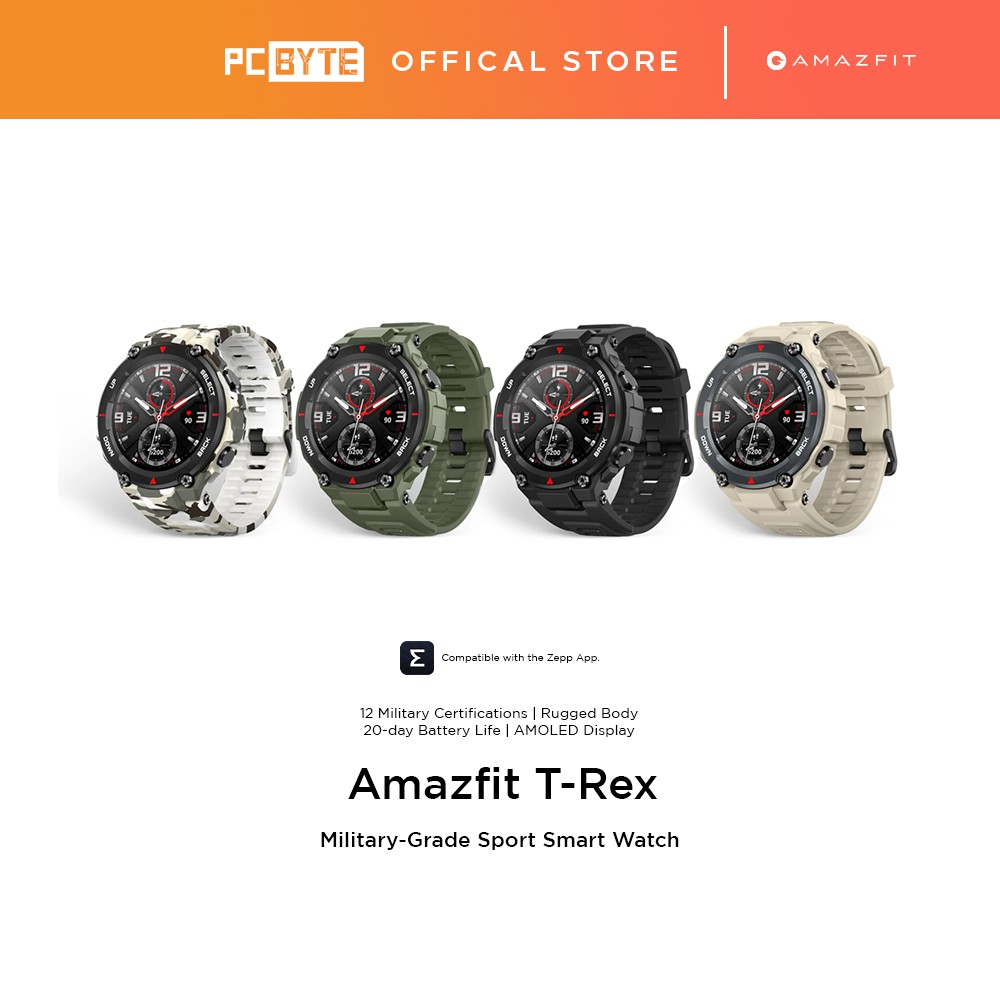 Spesifikasi dan harga Amazfit T Rex di Malaysia - TechNave BM