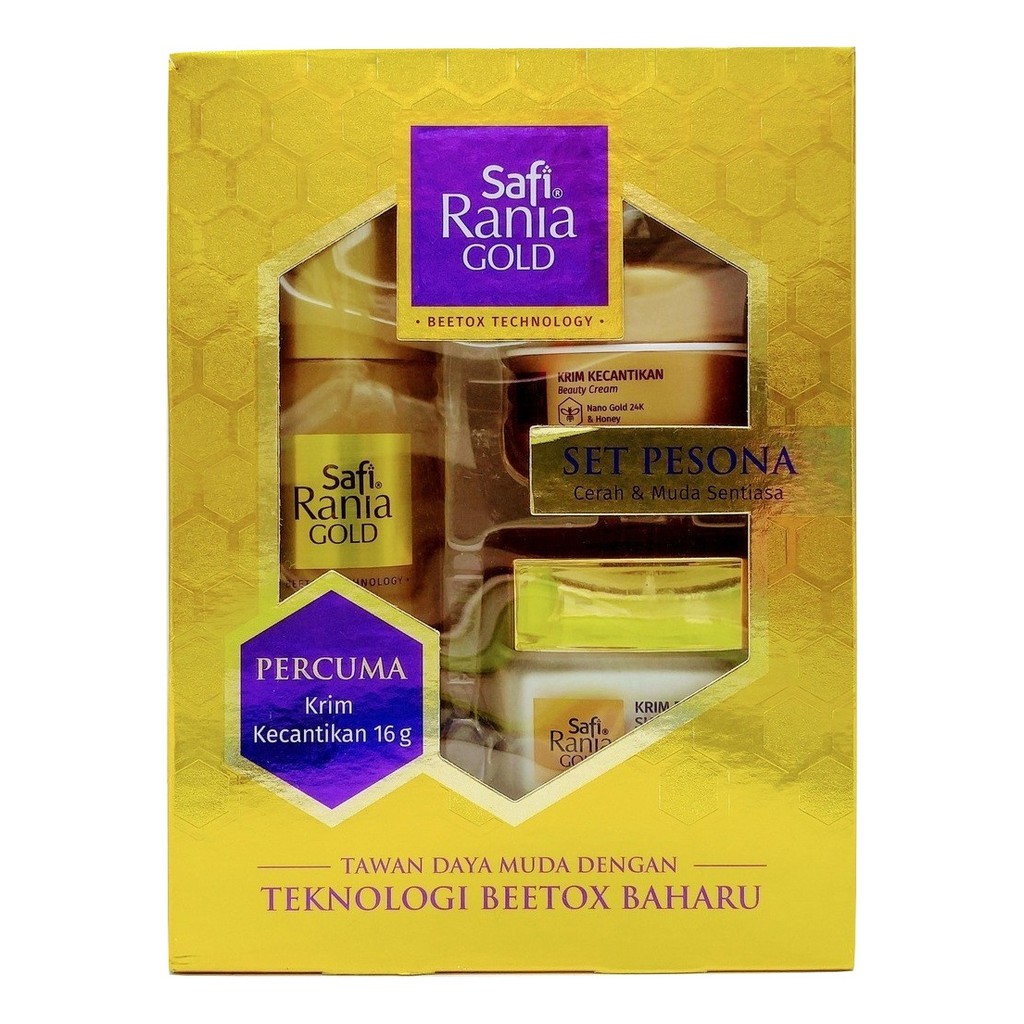 Safi Rania Gold Set Pesona [Toner 100ml Day Cream 40g Beauty Cream 16g ...