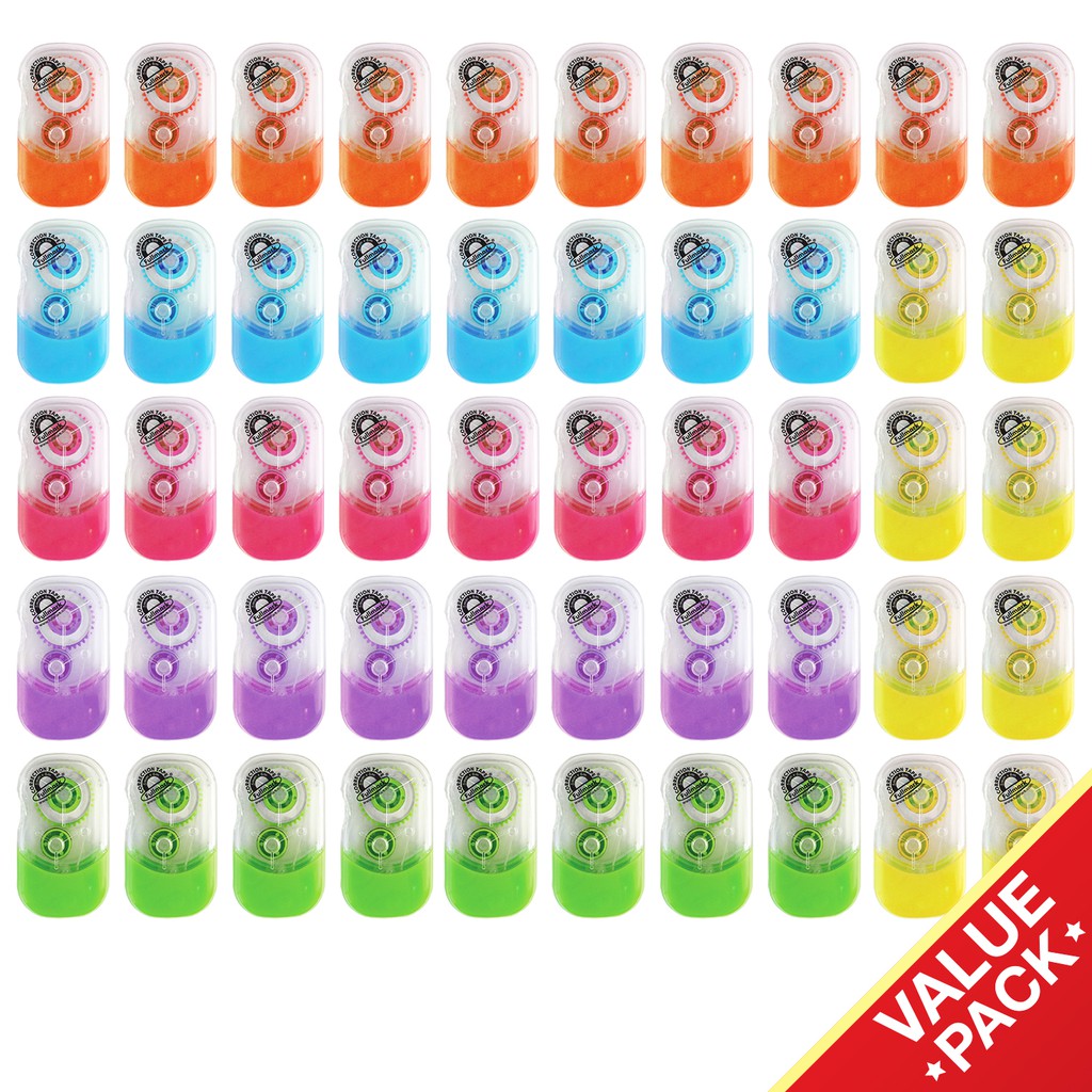 Fullmark Correction Tape - 50 pcs Gift Pack / 5mm X 6m each (Model E ...