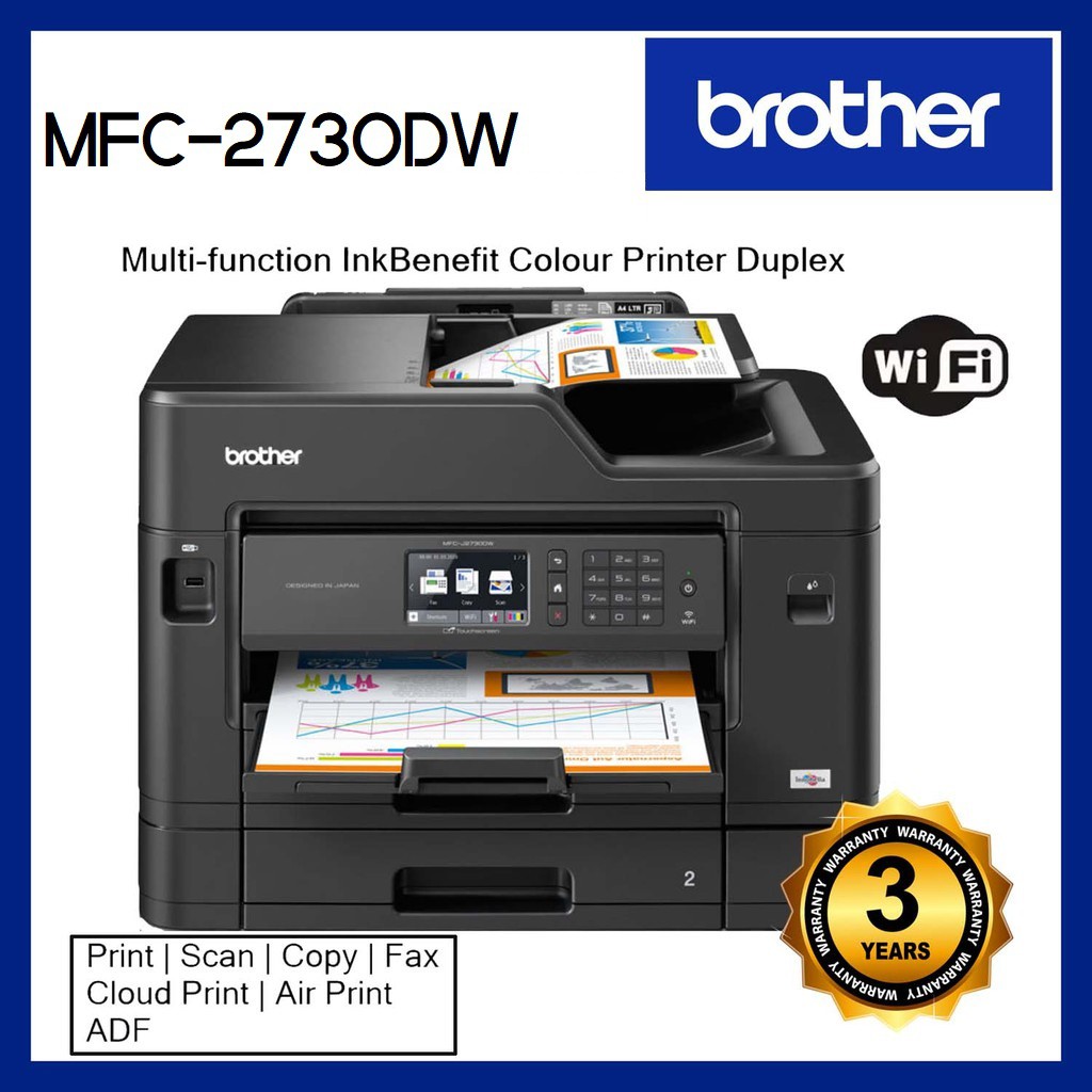 Brother MFC-J2730DW A3 Wireless Printer - Print/Scan/Copy/Duplex/Wifi A3 PRINTER | Shopee Malaysia