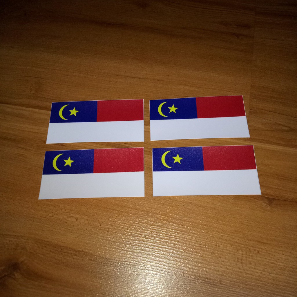 Negeri Melaka Malaysian State flag sticker inkjet print | Shopee Malaysia