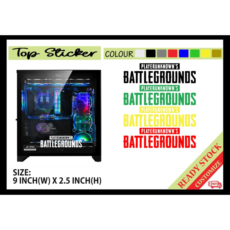 PUBG PLAYER UNKNOWN'S BATTLEGROUNDS STICKER VINYL DECAL COMPUTER GAMING ...