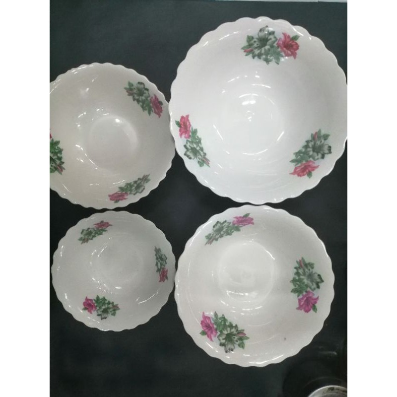 Bunga Kangkung Plate & Bowl Classic Porcelain Vintage Flower/ Pinggan ...