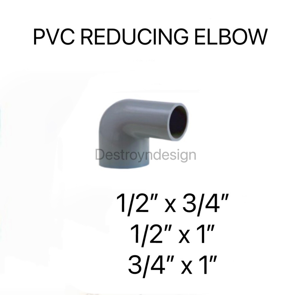 PVC FITTING / PIPE FITTING / PVC REDUCING ELBOW | Shopee Malaysia