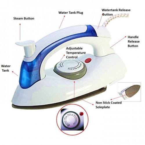 Travel Portable Steam Iron Electric Mini Foldable Handheld Dry Iron l ...