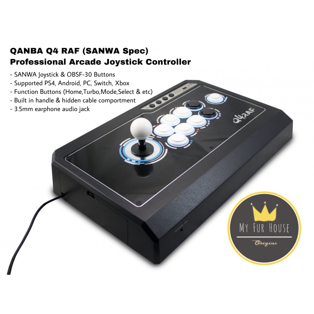 Genuine QANBA Q4 RAF SANWA Gaming Arcade Joystick Controller Gaming PS3 ...