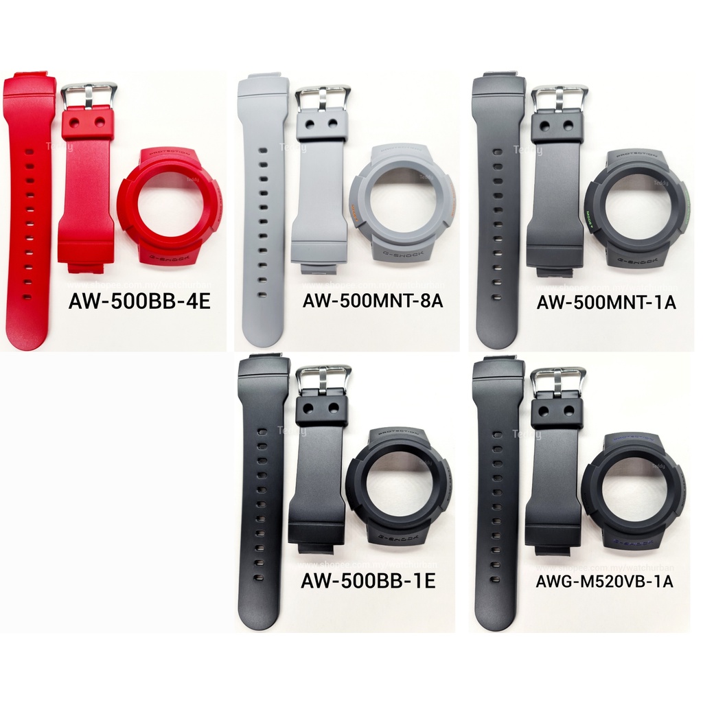 CASIO G-SHOCK BAND AND BEZEL AW500 AWGM520 100% ORIGINAL AW-500 AWG ...