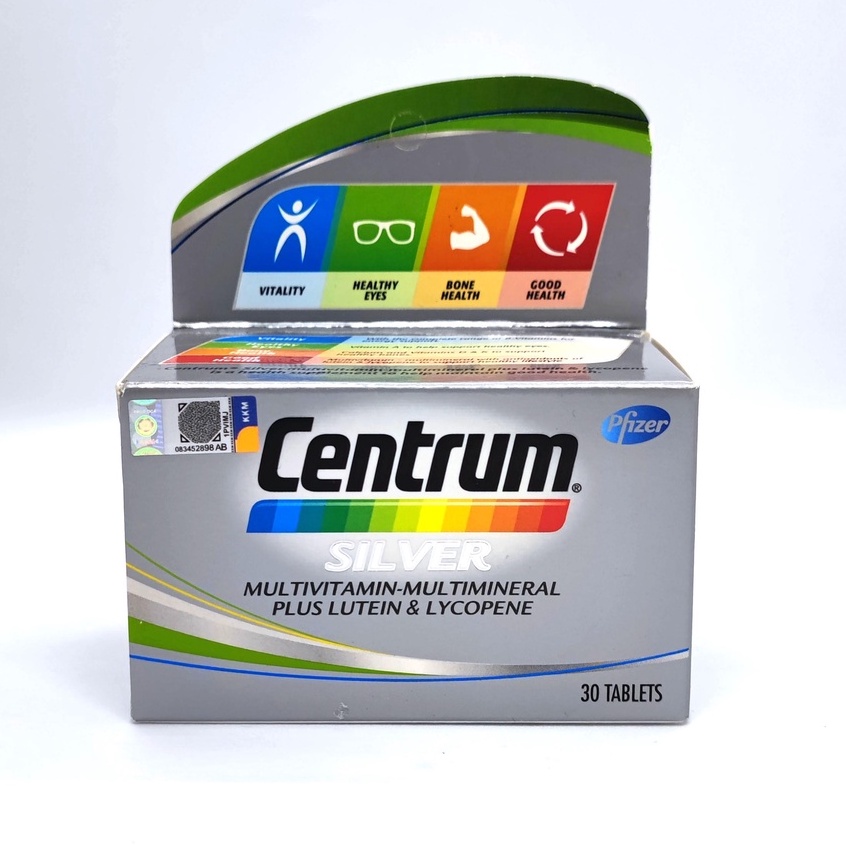 Centrum Silver Multivitamin-Multimineral Plus Lutein & Lycopene 30s ...