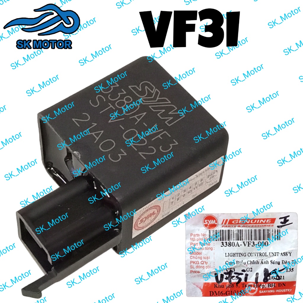SYM VF3 VF3i 185 Original Relay Lighting Control Unit Assy Unit Kawalan ...