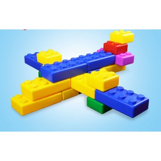 45 Pieces Colourful Large Kids Building Block Building Bricks Teaching ...