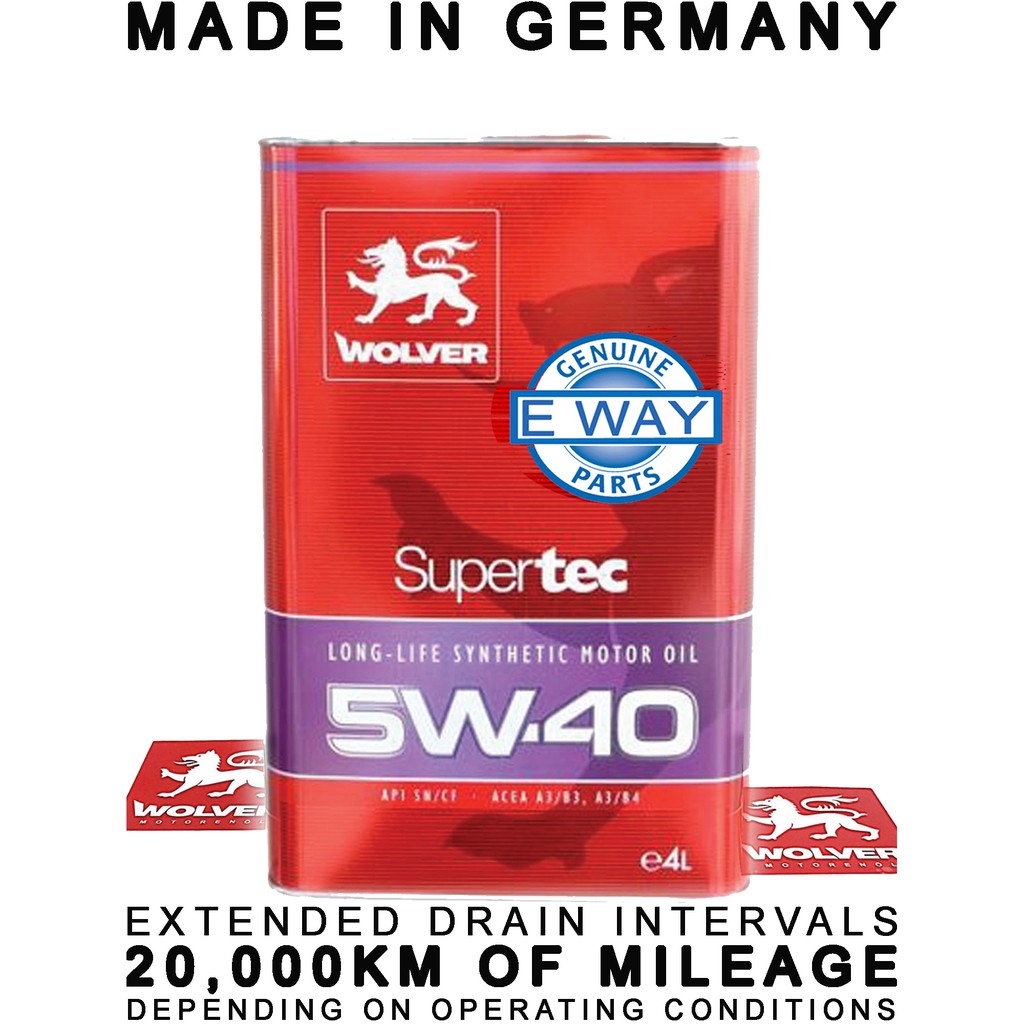 Wolver (Germany) Fully Synthetic 5W40 API SN 4L Motor Oil | Shopee Malaysia