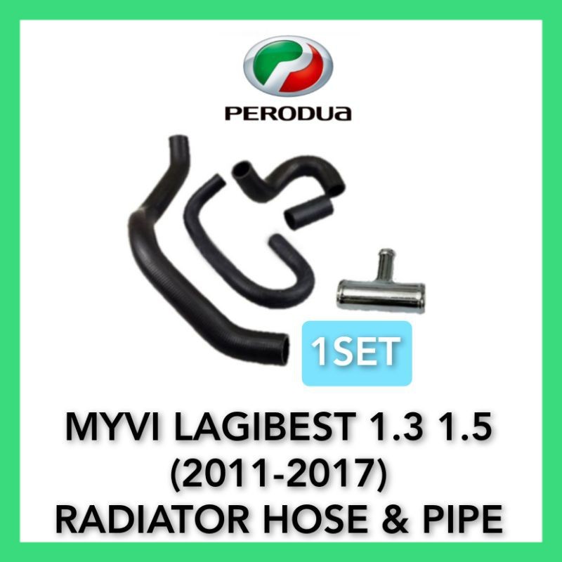 PERODUA MYVI LAGI BEST 1.3 1.5 RADIATOR HOSE & PIPE SET 5PCS (TOP LOWER ...