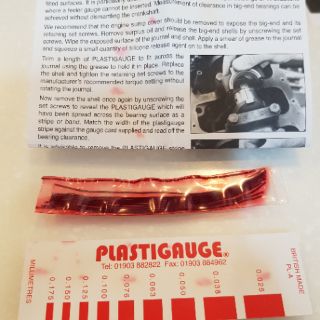 Bearing Plastic Gauge / PlasticGauge / Plastic Precision Clearance ...