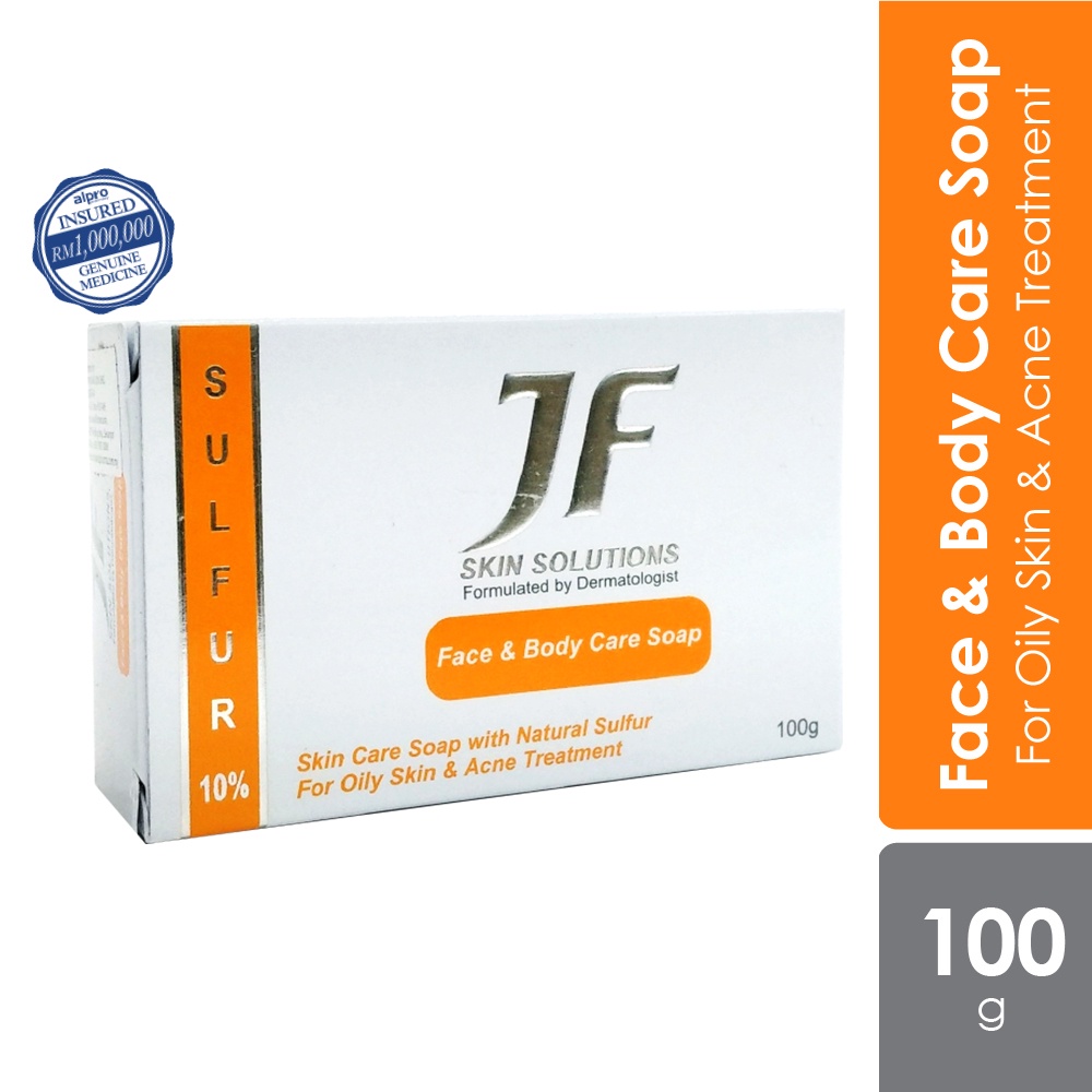 JF Sulfur Soap 10% - For Oily Skin & Acne Treatment (100g) | Shopee ...