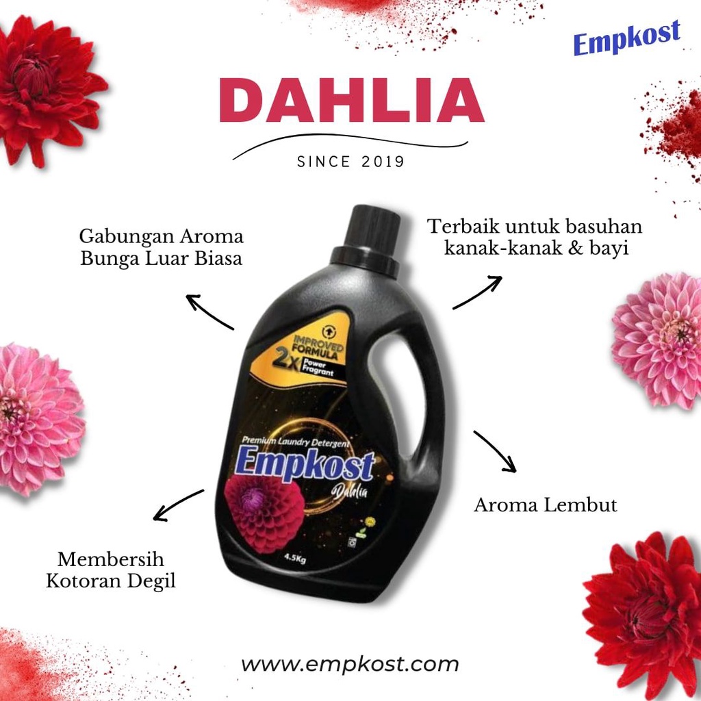 DAHLIA SABUN BASUH BAJU EMPKOST LIQUID DETERGENT | Shopee Malaysia