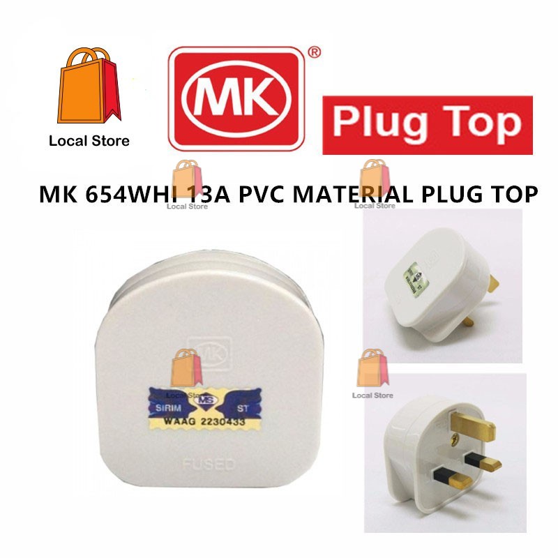 MK 646 WHI 13A Heavy Duty 3 PIN Bakelite PLUG TOP heavy duty plug 3 pin ...