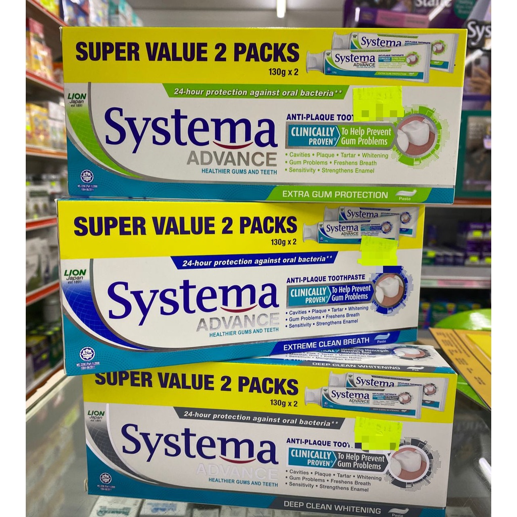 SYSTEMA ADVANCE ANTI-PLAQUE TOOTHPASTE FOR HEALTHIER GUMS & TEETH SUPER ...