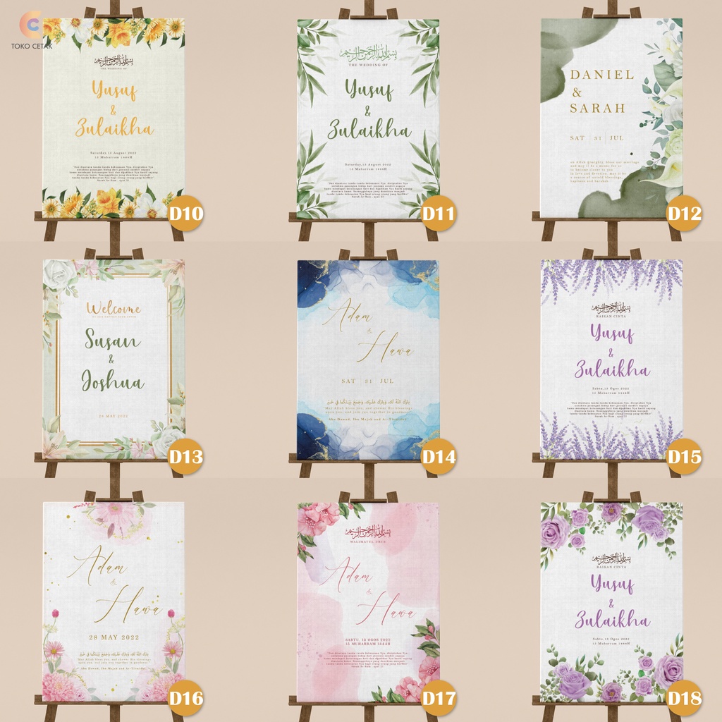 Welcome Board A1 | MURAH Wedding Signage | Papan Selamat Datang ...