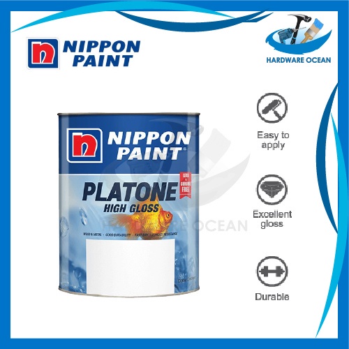 Nippon Paint Platone High Gloss 1L Wood And Metal Paint Cat Besi Cat ...
