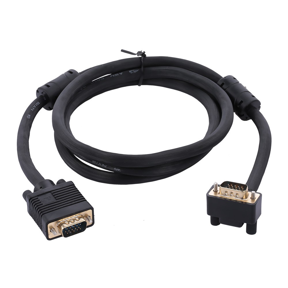 VGA 3+9 RGB 15Pin Male to Male Projector Monitor Cable 90 Degree Down ...