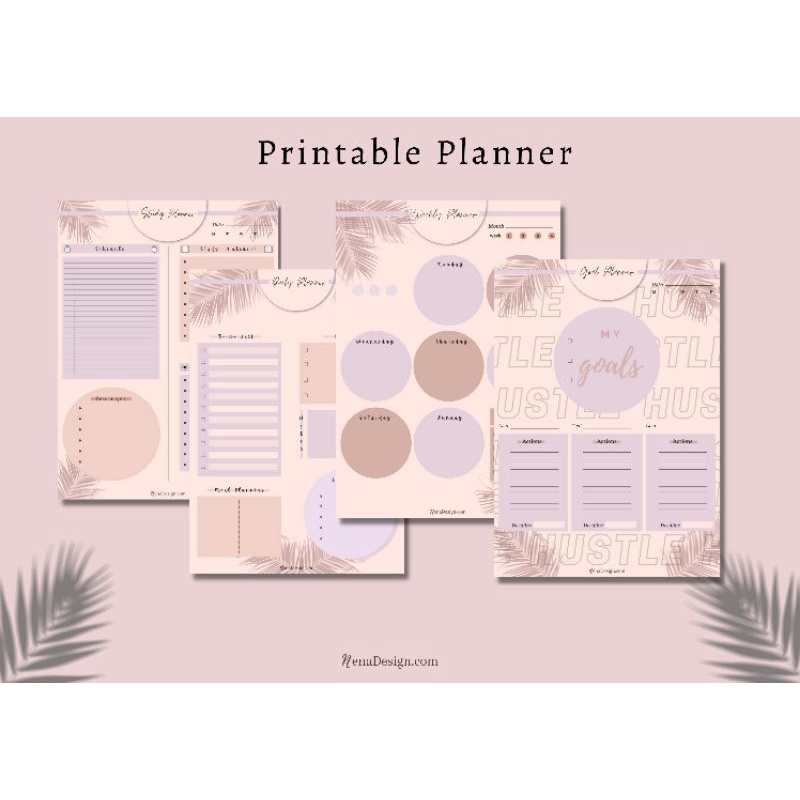 Printable Digital Study Planner Daily Planner Weekly Planner Aesthetic ...
