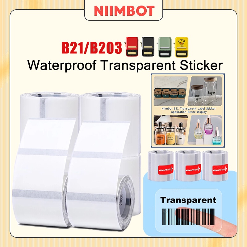  Local Seller Niimbot B21 Transparent Label Printing Paper Name 