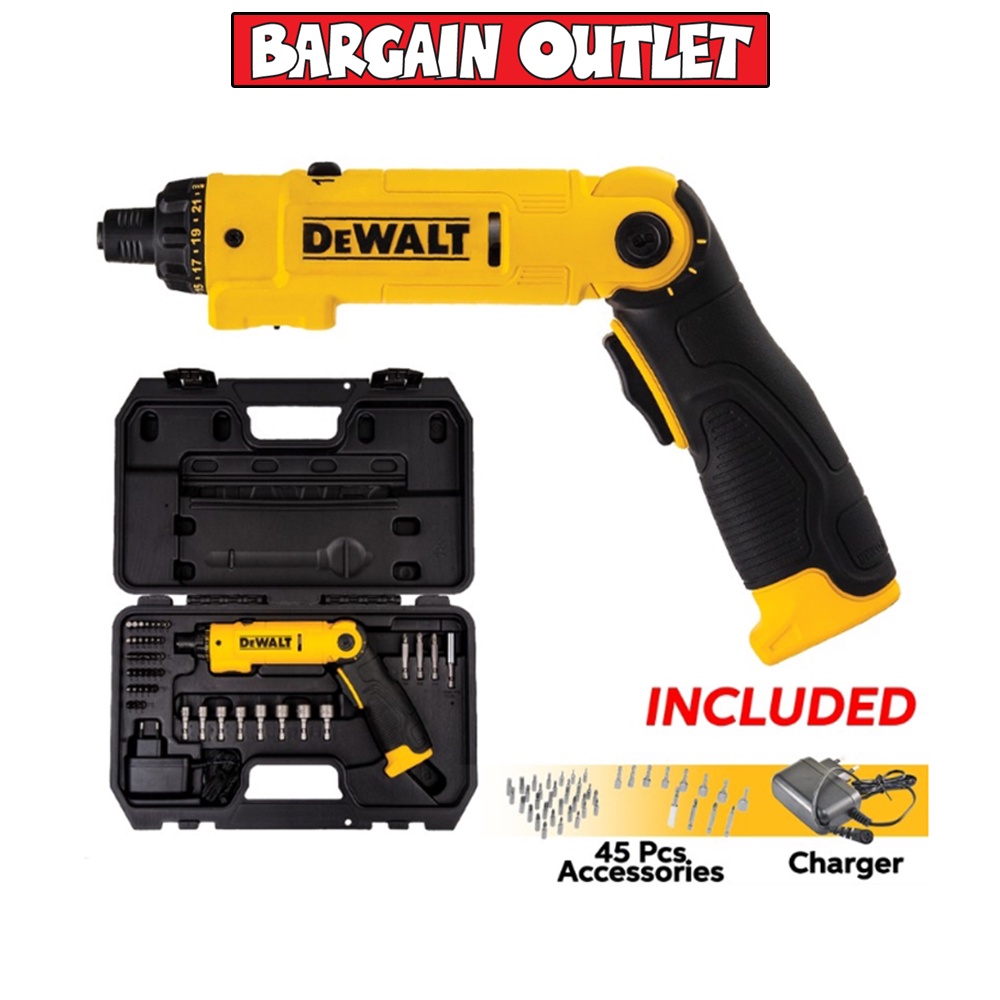 Dewalt Dcf008 B1 8v Cordless Screwdriver Set 45 Pcs Accessories Dcf008