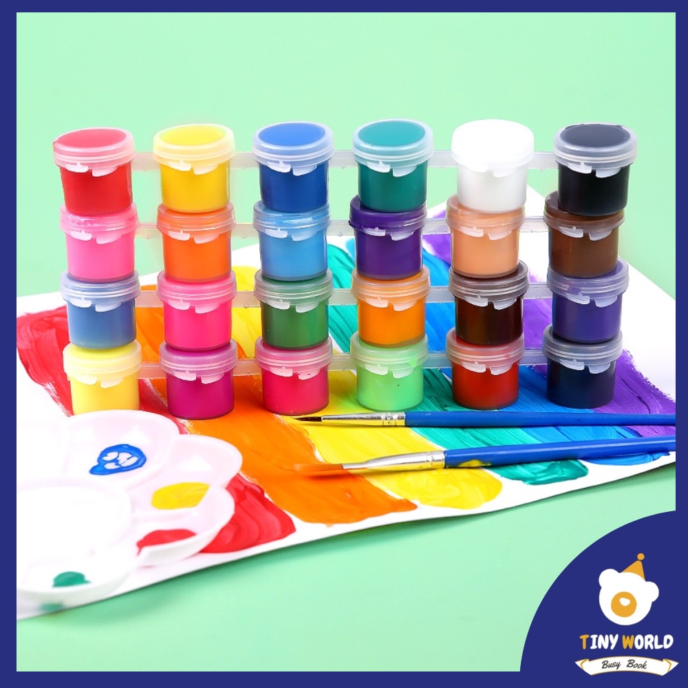 Mini Acrylic Color 12 colors Paint Set 3ml - Mix Color Activity - Additional Basic Color for ...