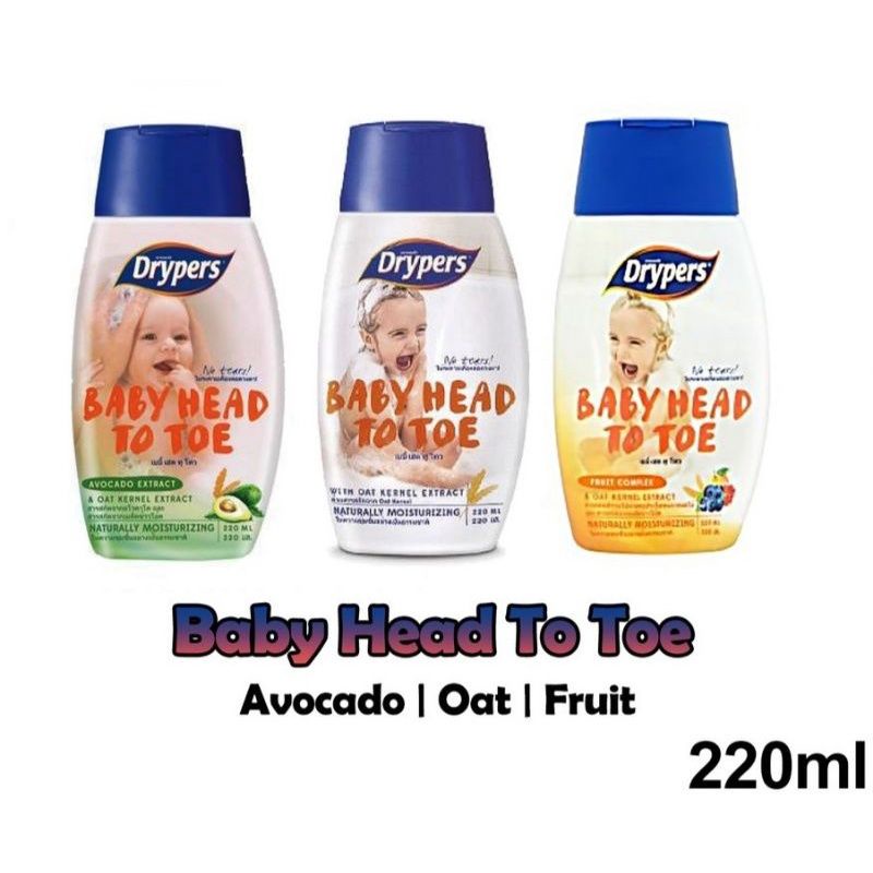 Drypers Head To Toe 220ml Drypers Hair Body Wash Drypers Mandian ...
