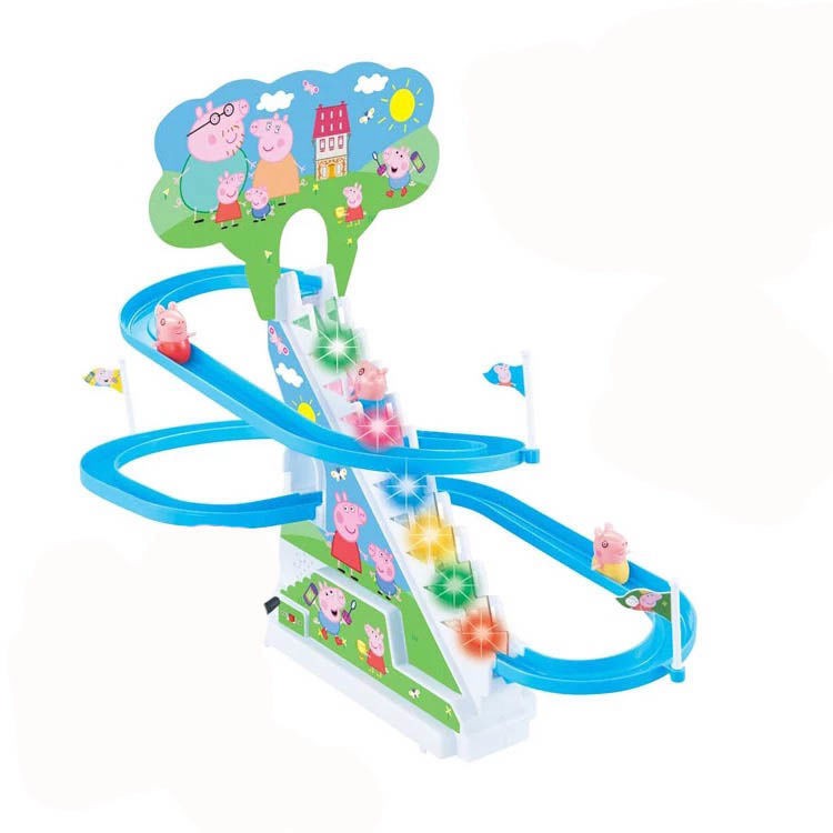 Large piggy, Peppa, ladder, toy, electric assembly, slide, Peppa, pig ...