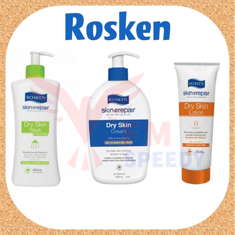 Rosken Skin Repair Dry Skin Cream 500ml/ Lotion/Sensitive / Vitamin E ...