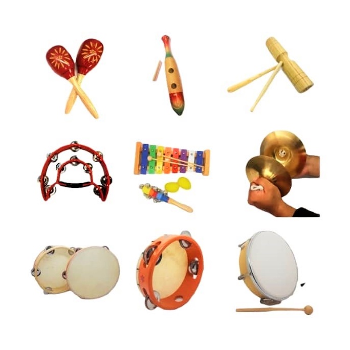 Alat-Alat Muzik Percussion Instruments Maracas Ring Bell Castenat ...