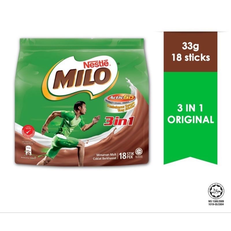 Nestle Milo Stick 3IN1 (18sticksx33g) | Shopee Malaysia