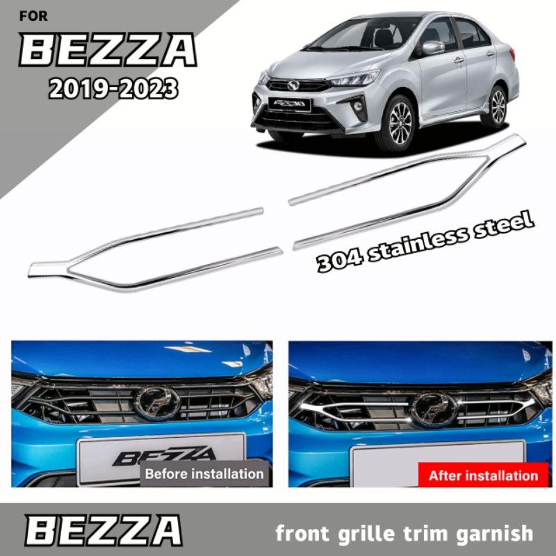 Vemart Perodua bezza stainless steel front grille trim garnish ...