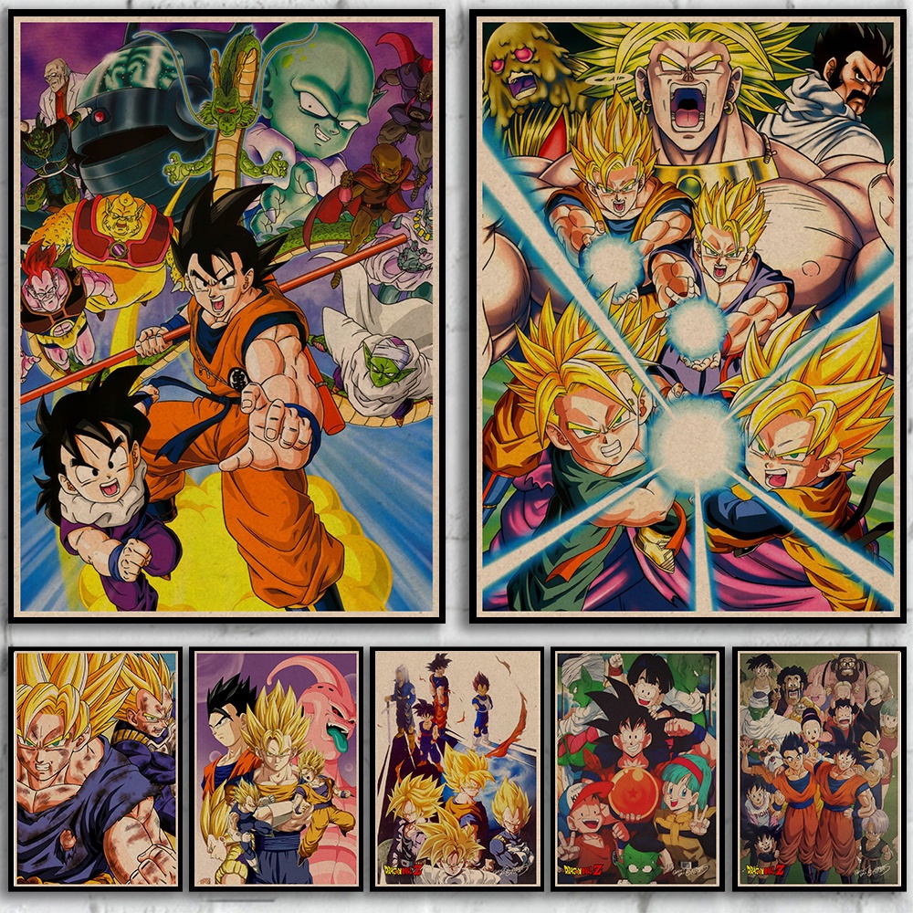 Dragonball Poster Classic Japanese Anime Retro Poster Kraft Paper ...