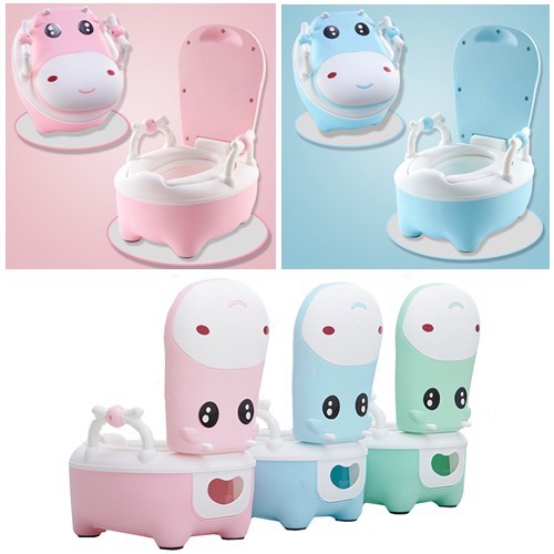 Cow Cartoon Kids Toilet Training Potty and Seats | Shopee Malaysia