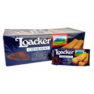 25 Packs Loacker Cremkakao Crispy Wafers Filled with Cocoa & Chocolate ...