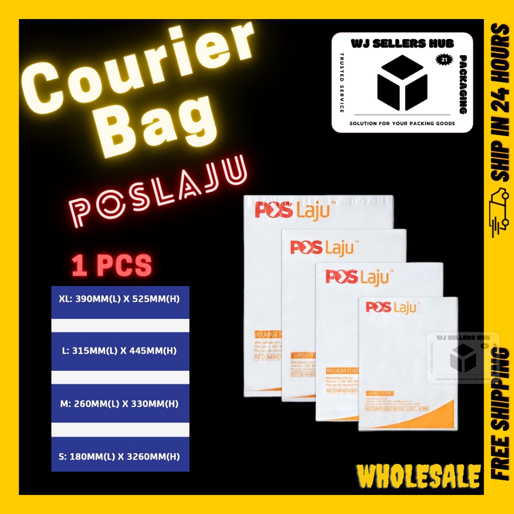 Pos Laju Courier Parcel Flyer Bag Size S, M, L, XL (1pc) | Shopee Malaysia