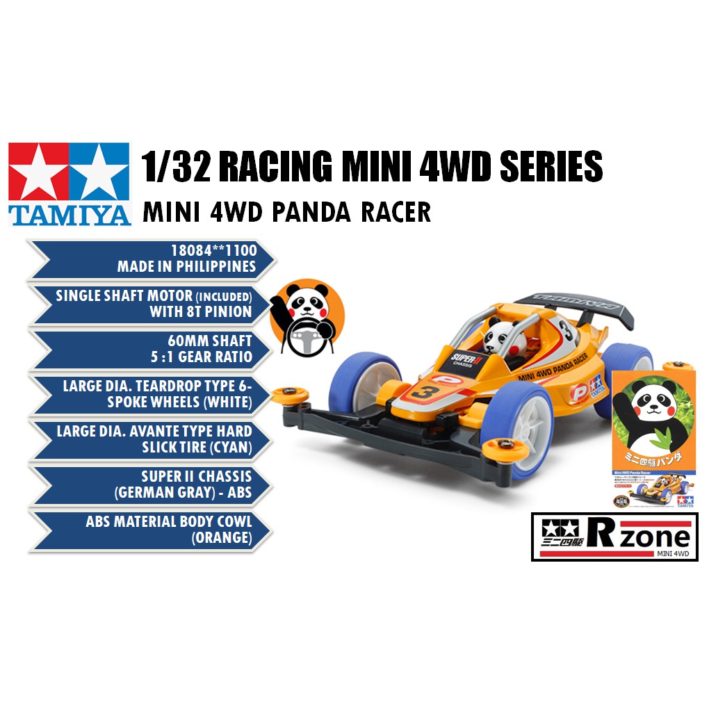 Tamiya Mini 4WD Panda Racer (Super 2 Chassis) - 18084 | Shopee Malaysia