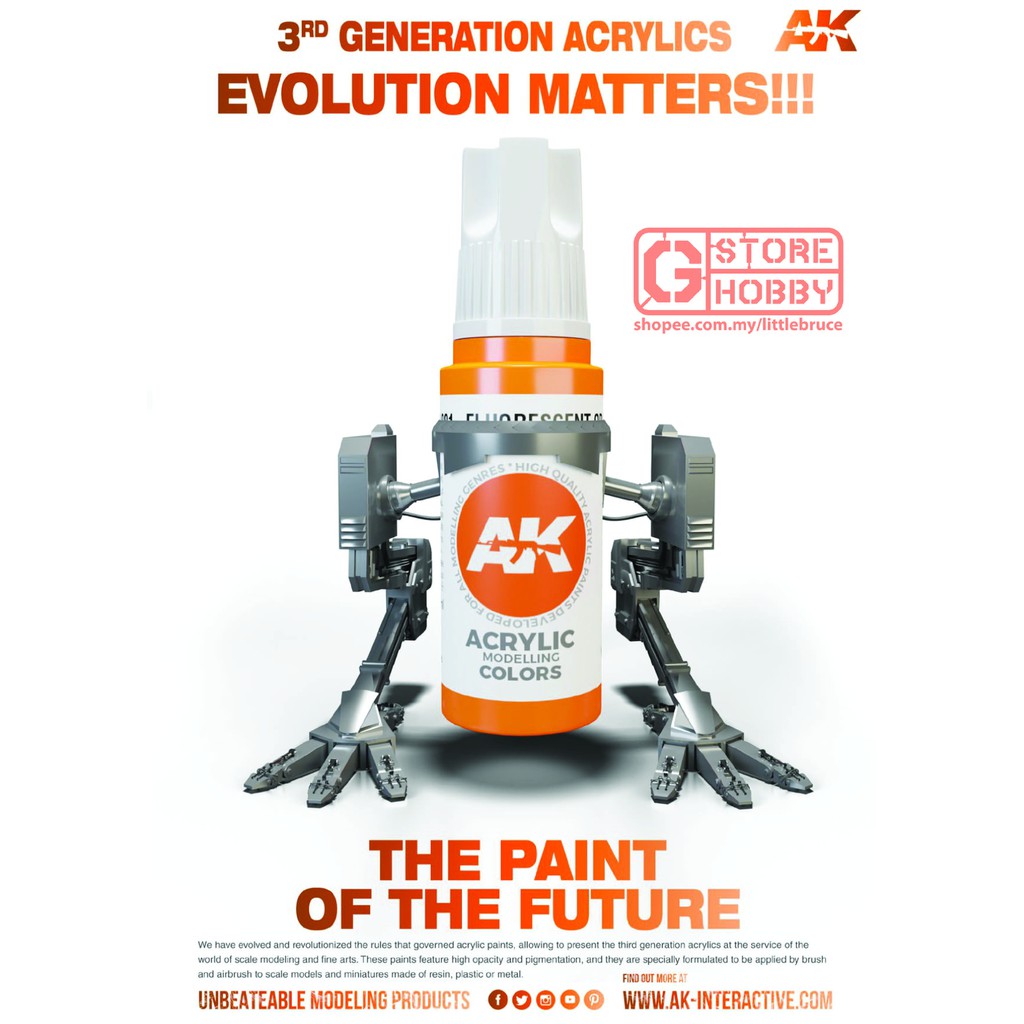 AK 3rd Generation Acrylic Color AK11051-11100 Airbrush/Hand paint ...