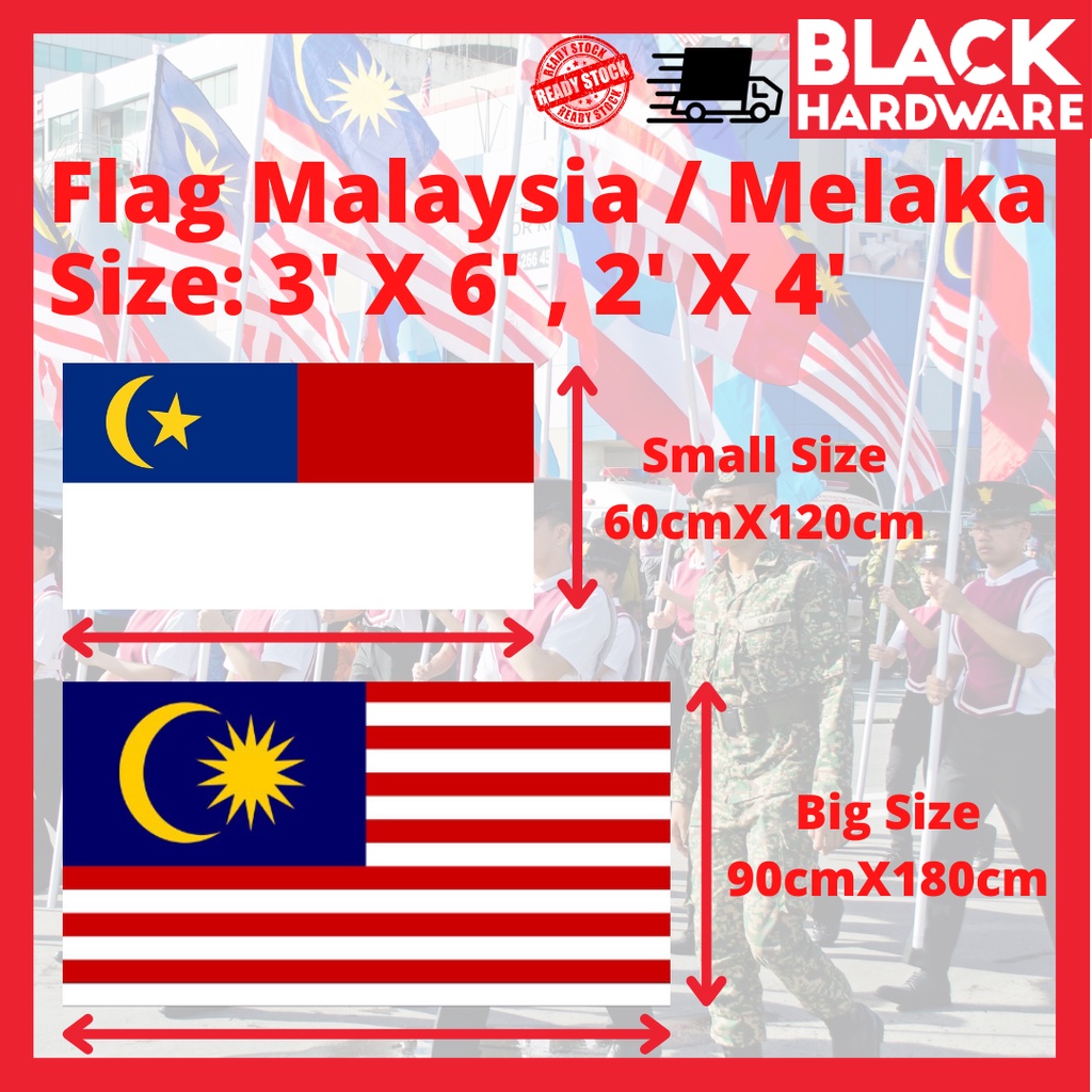 Black Hardware Bendera Malaysia Melaka Malacca Merdeka Country Flag ...