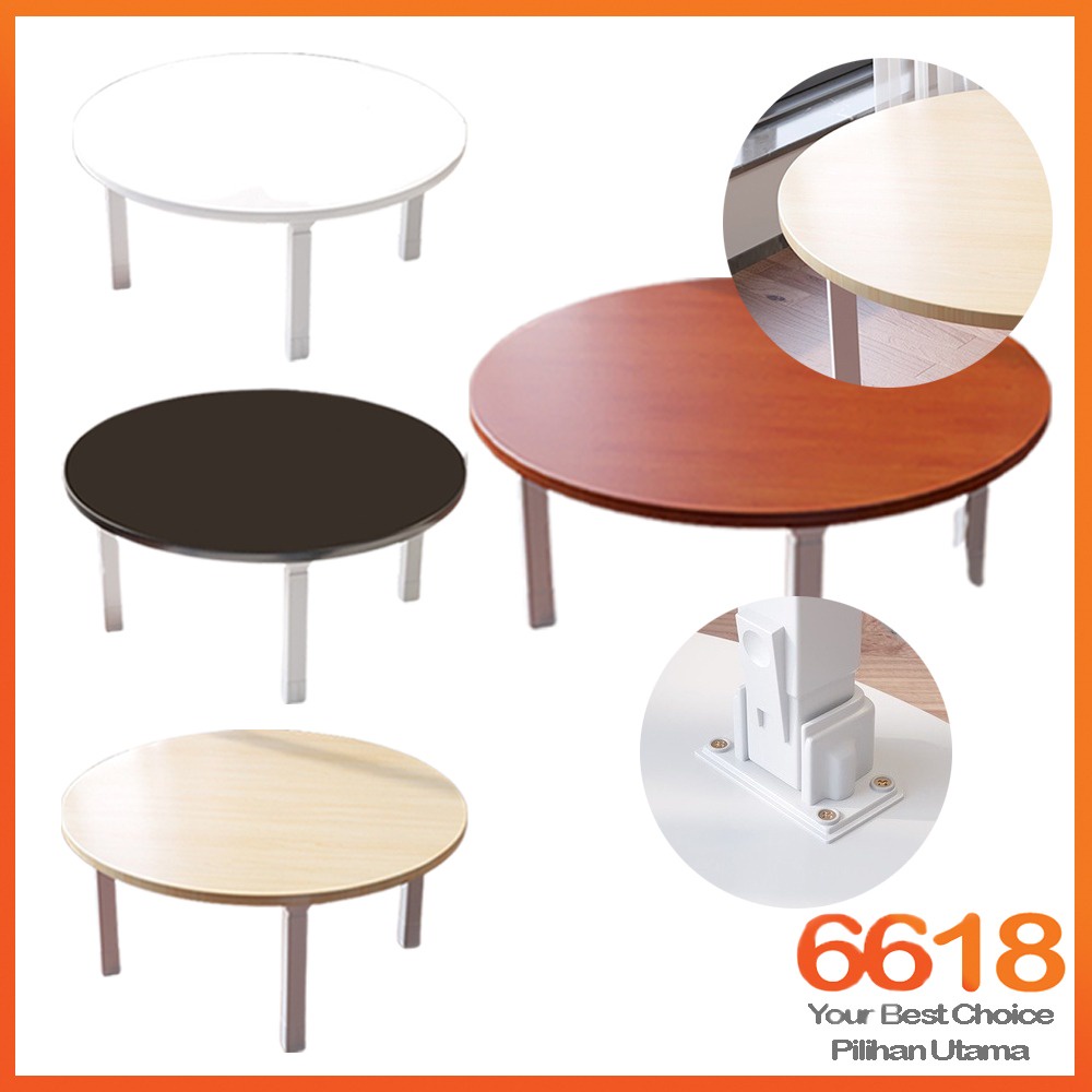 Meja Bulat Lipat Meja Kecil Kanak-Kanak Meja Makan Round Folding Table ...