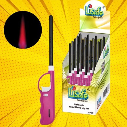 Lisafe Windproof Utility Long pemetik api lighters jet flame Refillable ...