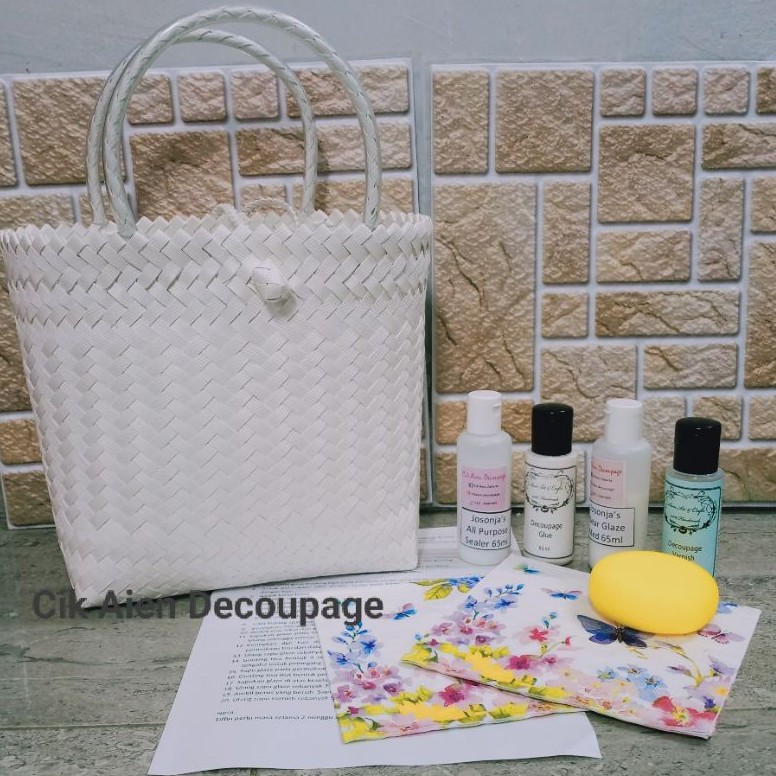 Penan Bag DIY Decoupage mini full kit by Cik Aien with step by step ...