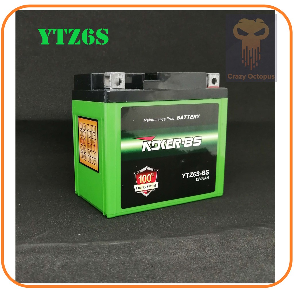 ROKER-BS/YUASA Battery Gel YTZ6 YTZ6-S HONDA RS150R/CBR 150/VARIO150 ...