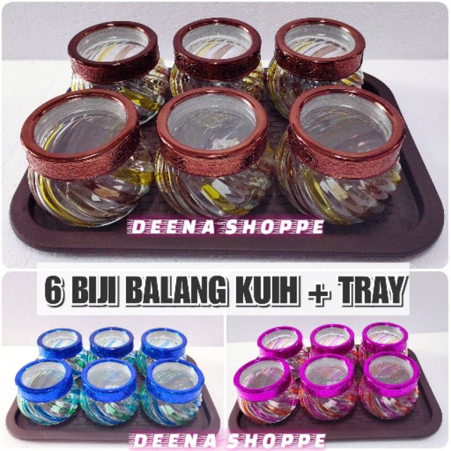 Hot sale! 6pcs canister set / 6 biji balang kaca / bekas biskut kedap ...