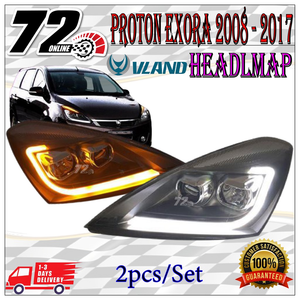 Vland Proton Exora 2008 - 2017 Projector Headlamp With Light Bar ...