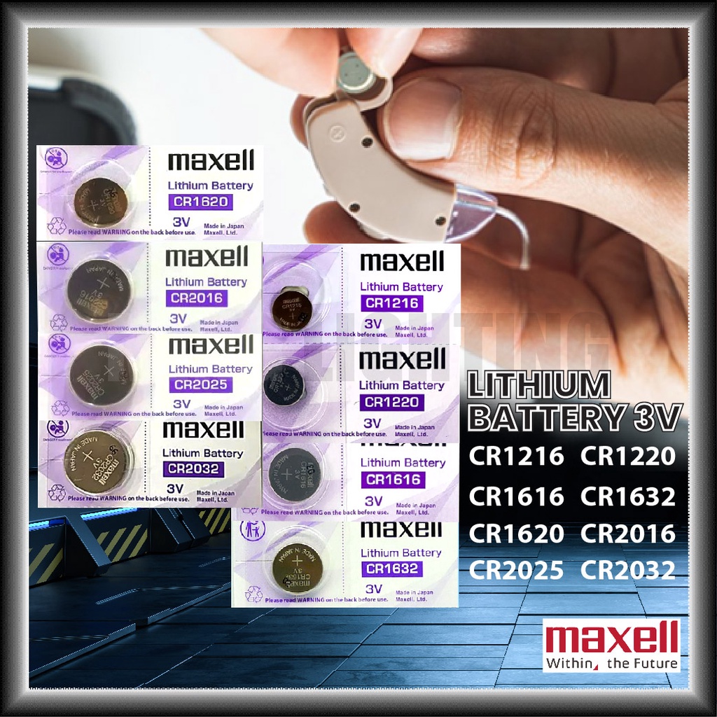 Maxell Lithium Coin Cell 3V Battery Button CR1216/1220/1616/1620/1632 ...