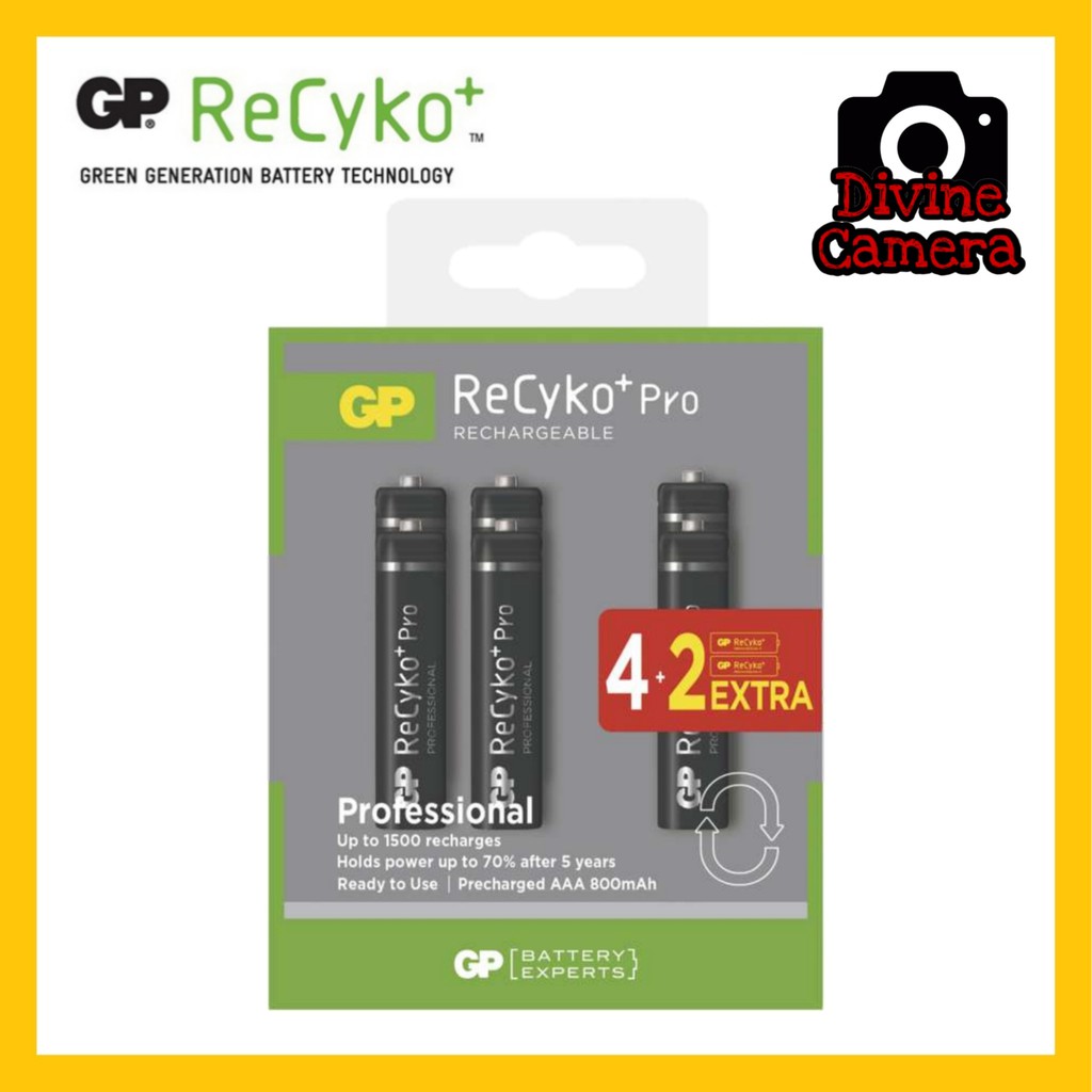4+2's GP Recyko Pro AAA 800mAh Rechargeable Battery | Shopee Malaysia