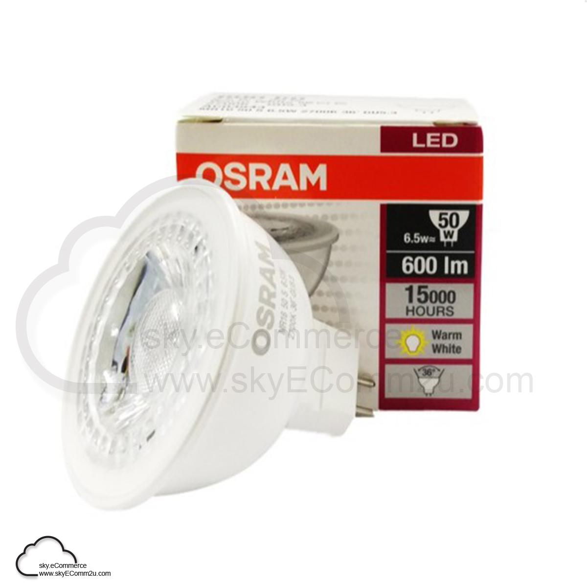 Osram 6 5w 12v Mr16 Gu5 3 2700k 36degree Led Bulb Shopee Malaysia